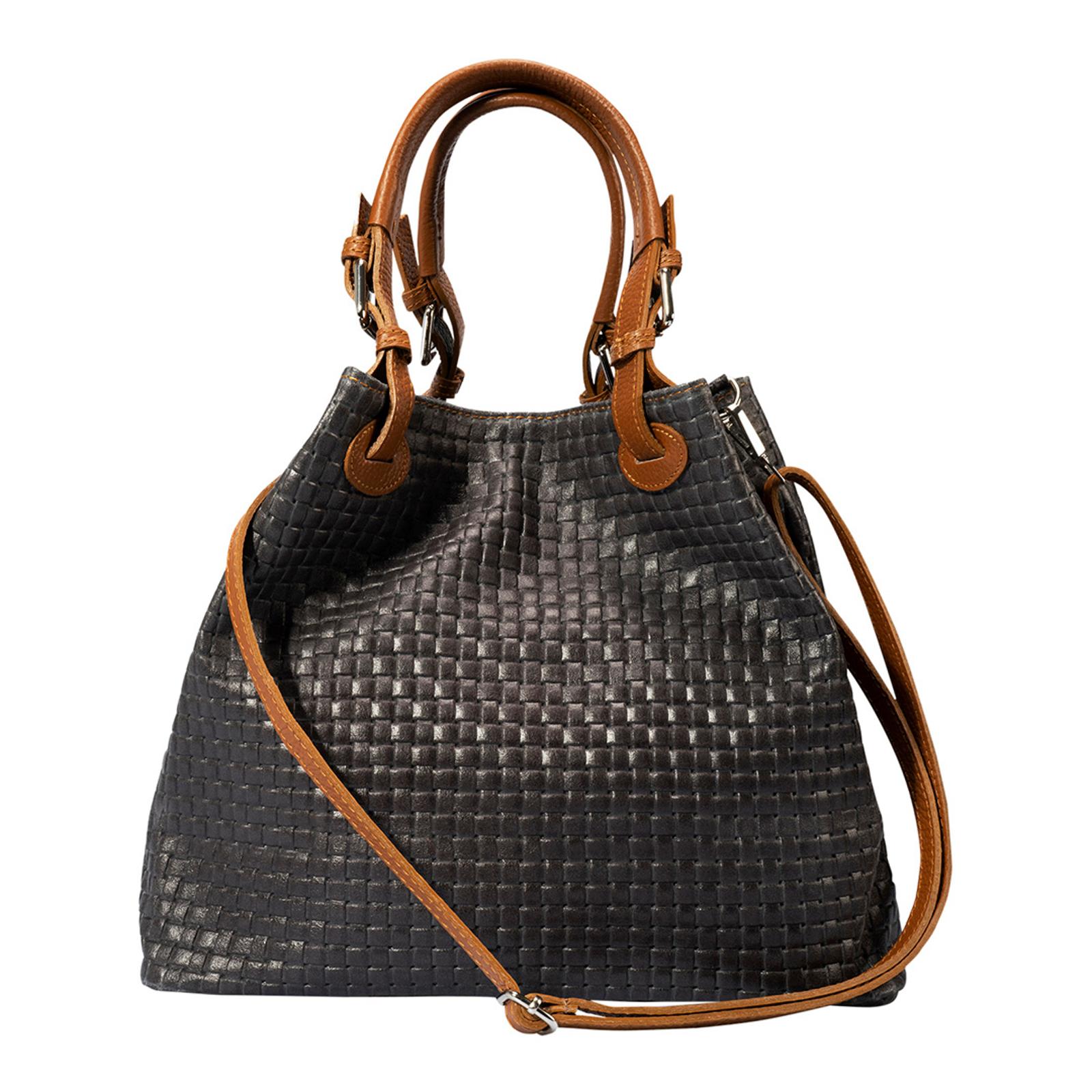 Dark Brown Leather Shoulder Bag - BrandAlley