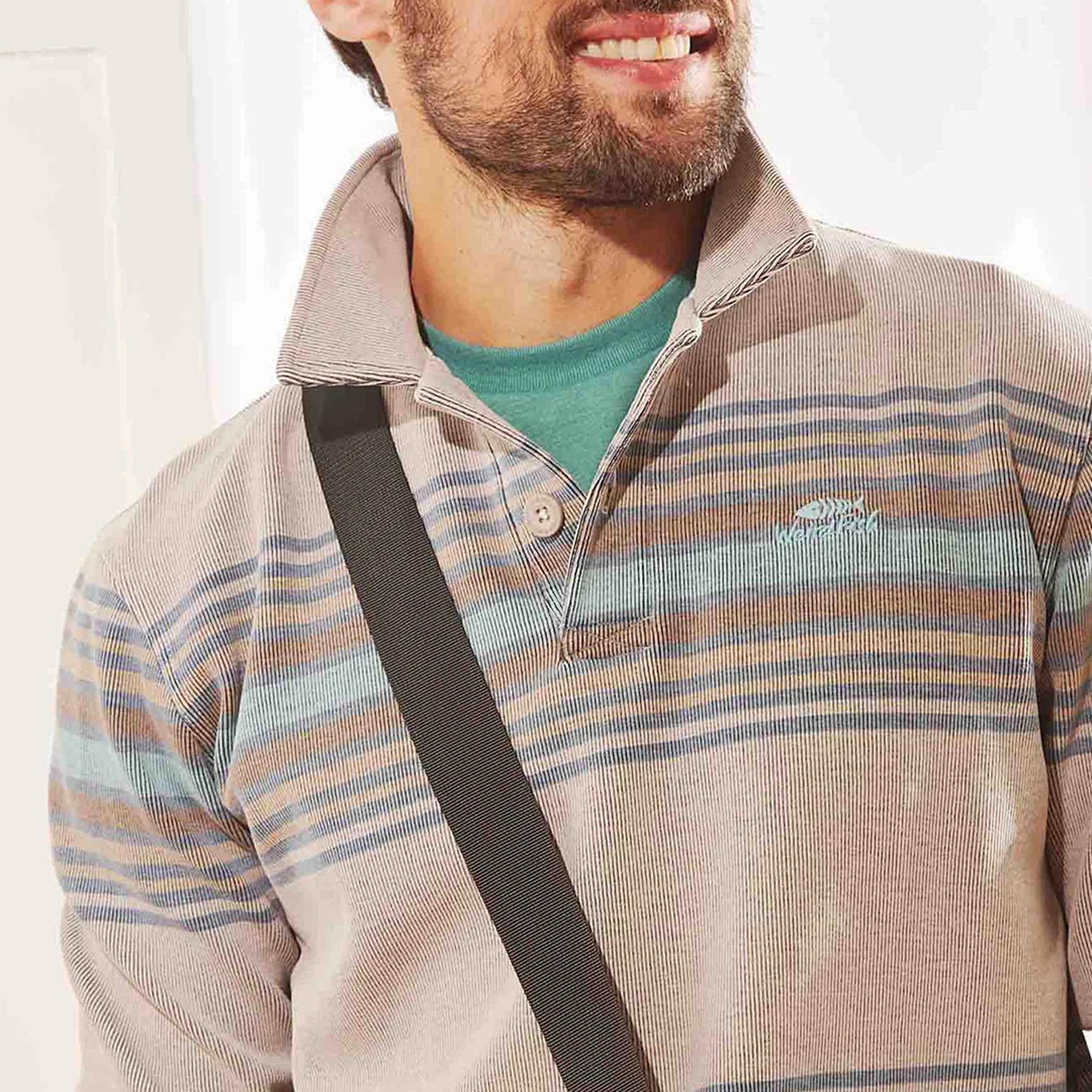 Grey Caudale Stripe Rugby Shirt - BrandAlley