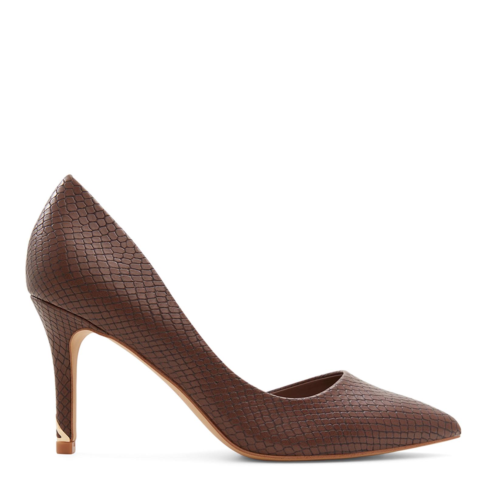 Dark Brown Leather Court Shoes - BrandAlley