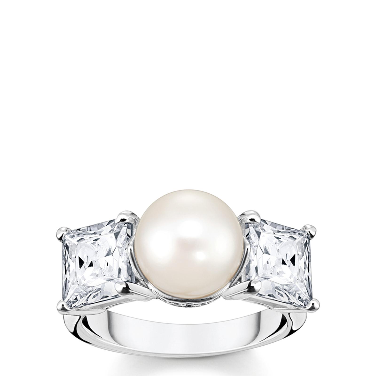 Sterling Silver & Pearl Glam & Soul Ring - BrandAlley