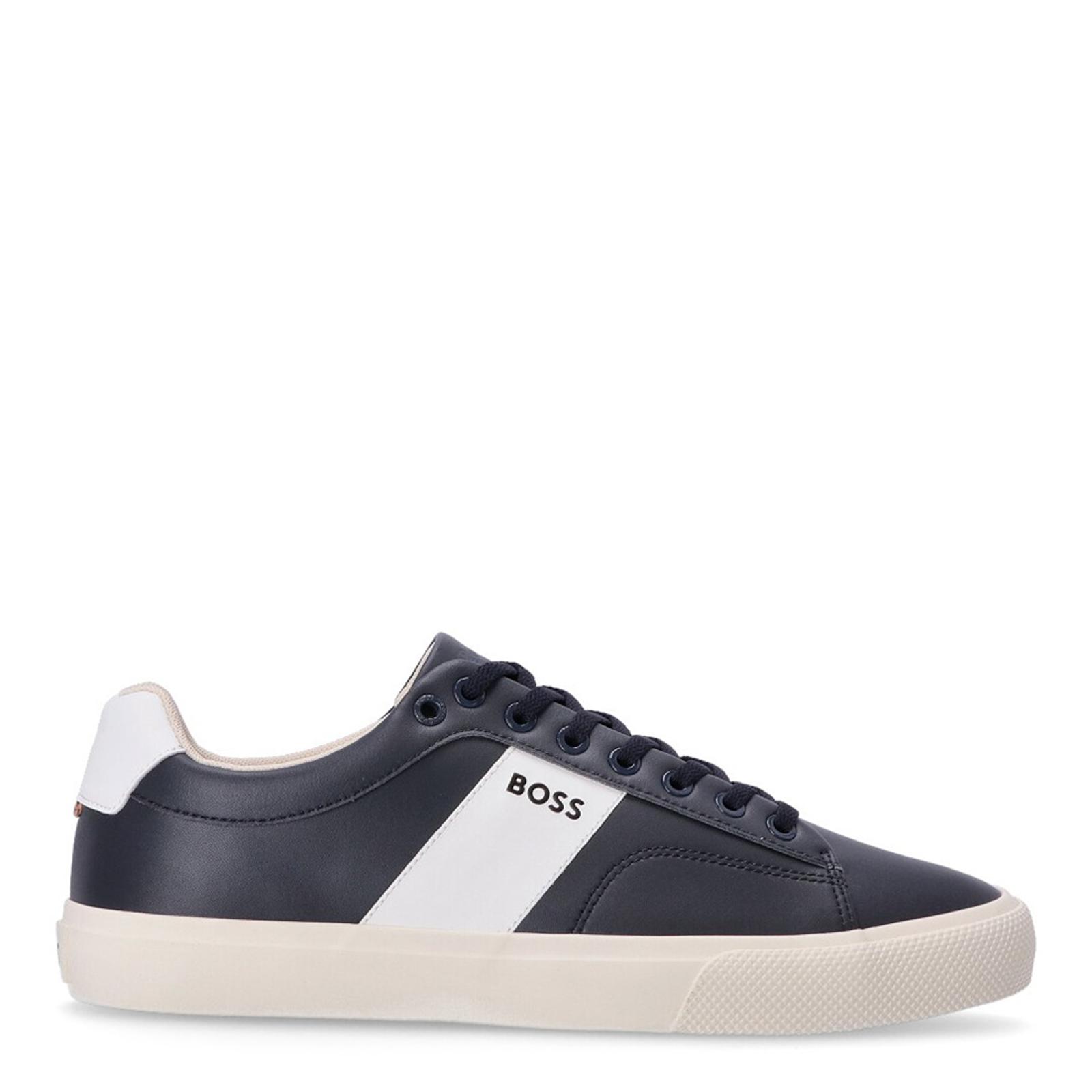 Boss Navy Aiden Tenn Trainers - BrandAlley
