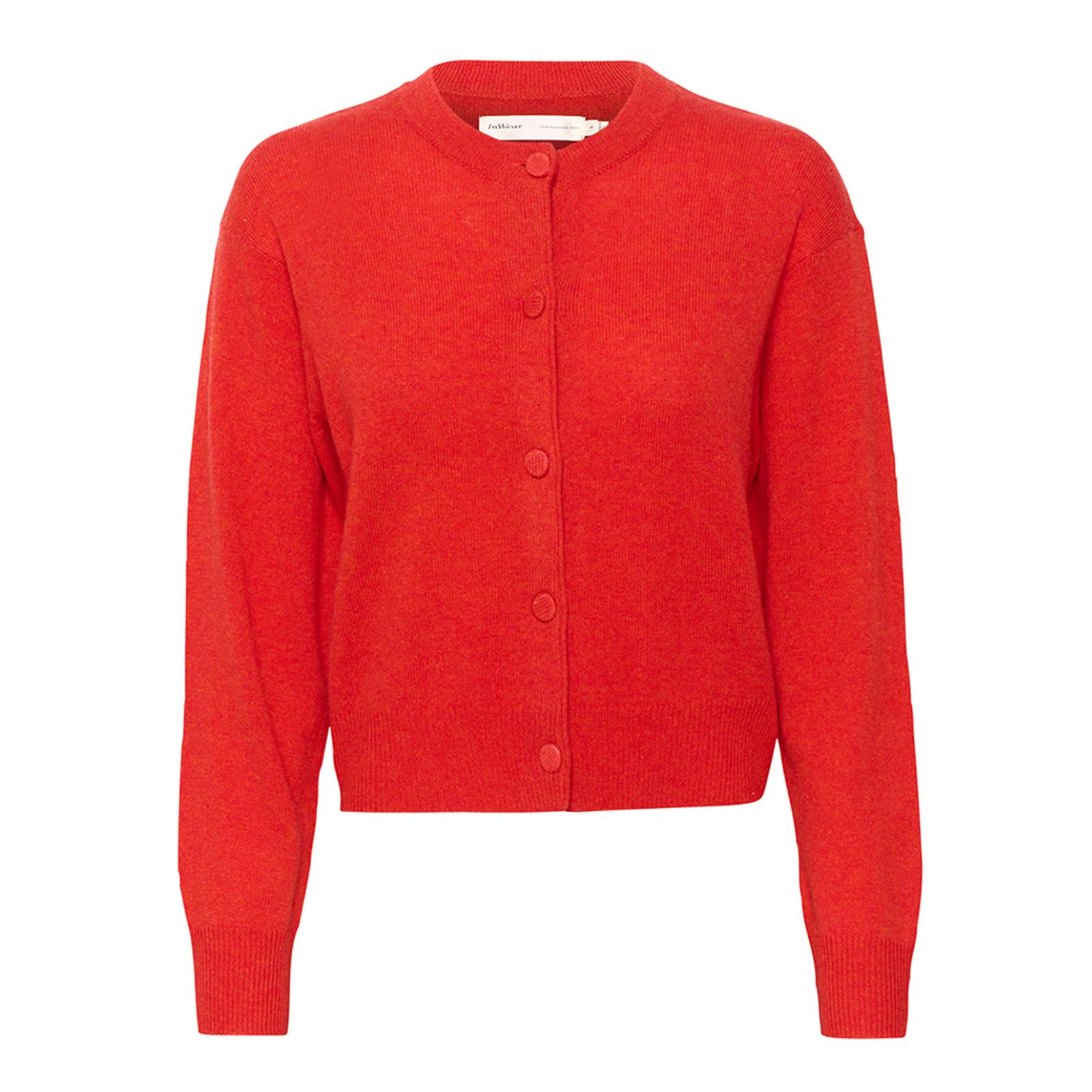 Red Monika Wool Cashmere Blend Cardigan - BrandAlley