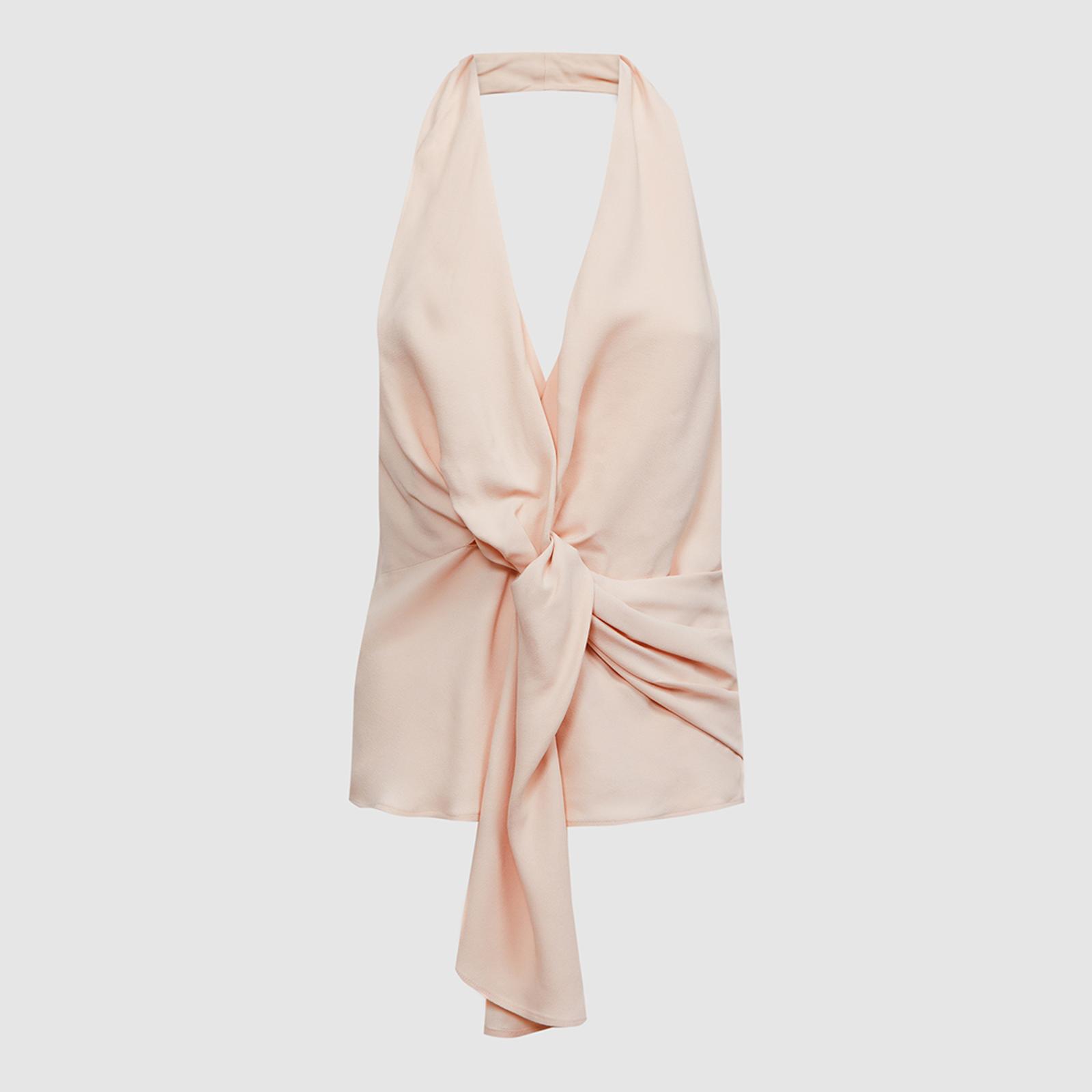 Nude Freda Drape Halter Neck Top - BrandAlley