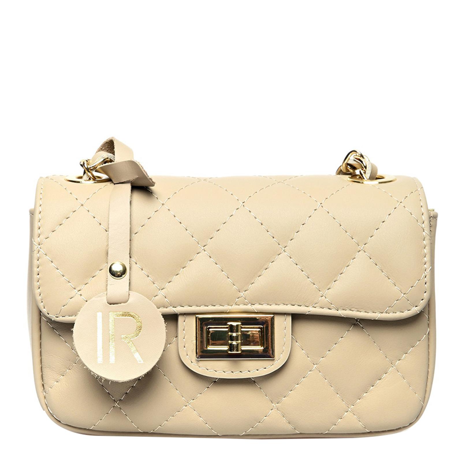 Beige Leather Crossbody Bag - BrandAlley