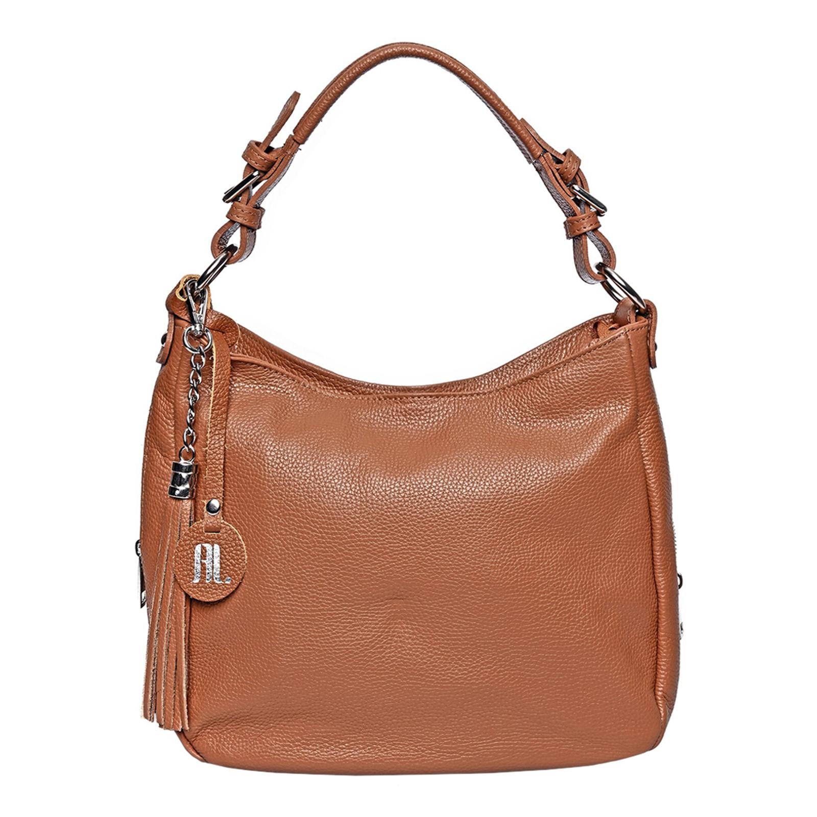 Brown Italian Leather Handbag - BrandAlley