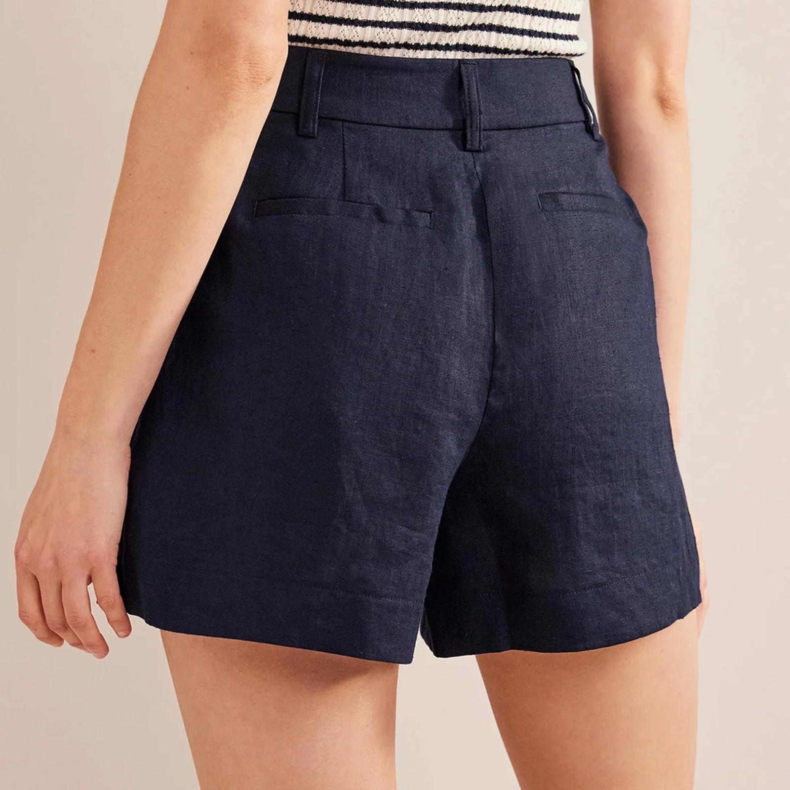 Navy Linen Shorts - BrandAlley