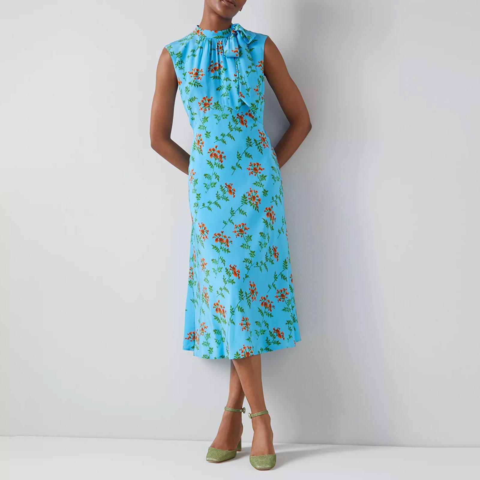 Blue Silk Vali Dress - BrandAlley