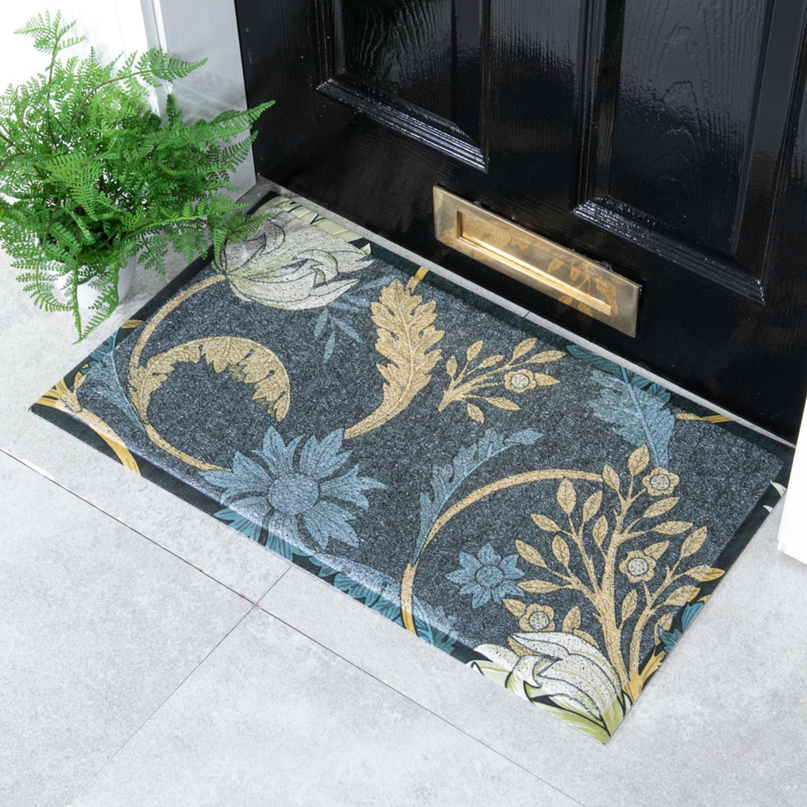 Blue William Morris Pattern Doormat (70 x 40cm) - BrandAlley