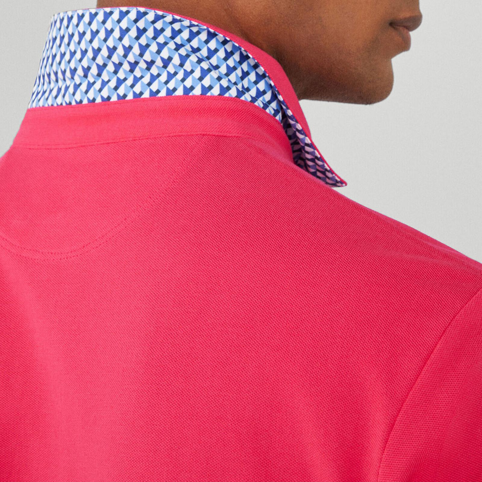 Pink Classic Fit Pique Cotton Polo Shirt - BrandAlley