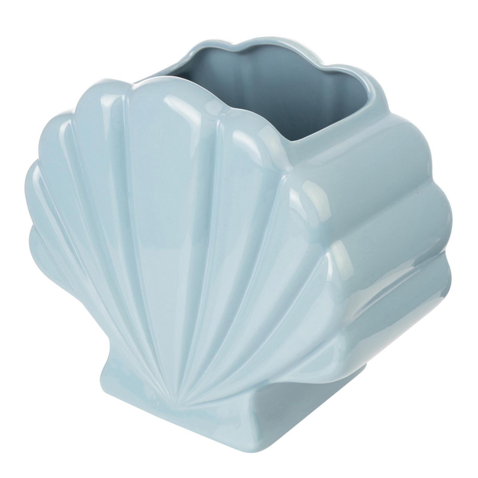 Light Blue Shell Vase - BrandAlley
