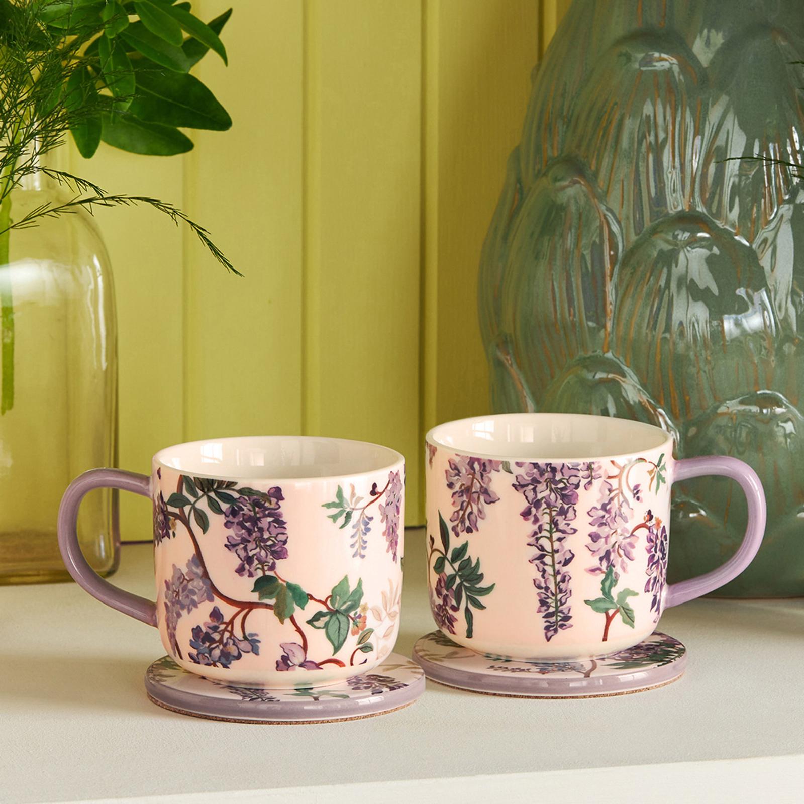 Wisteria Mug & Coaster Set - BrandAlley