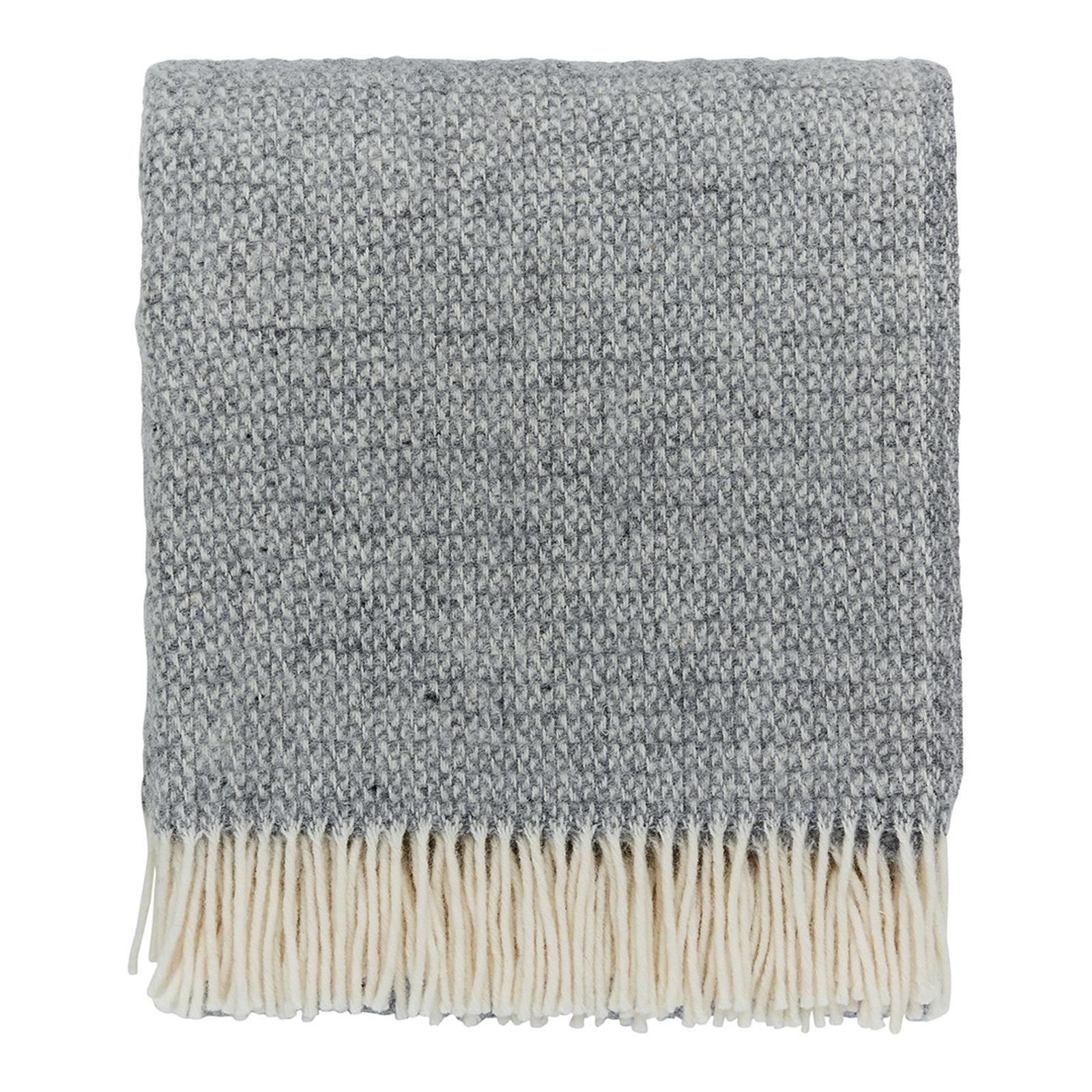 Kiri Wool Throw, Grey - BrandAlley