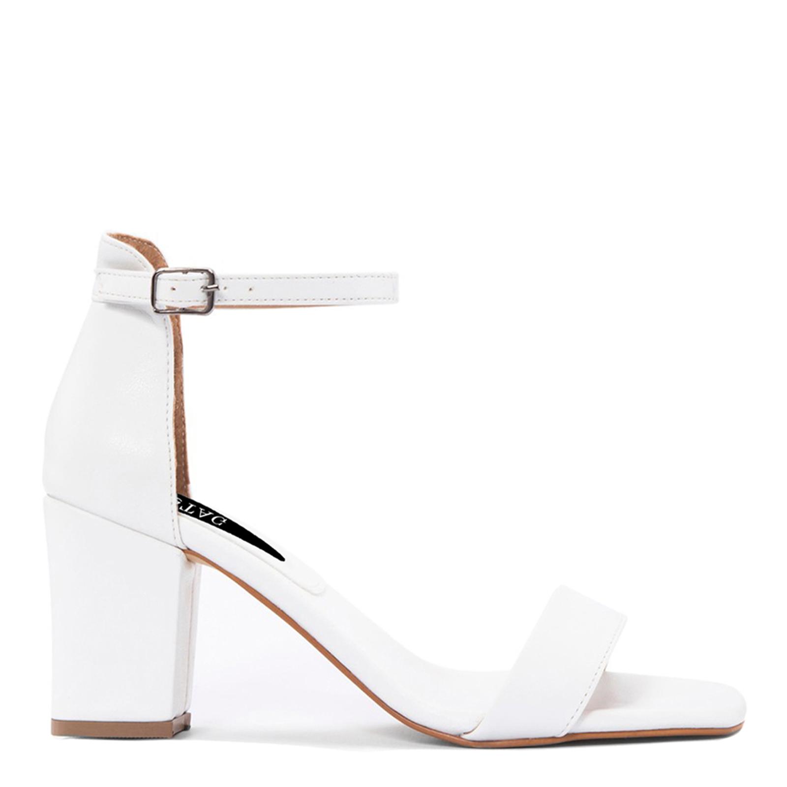 White Heeled Sandal - BrandAlley