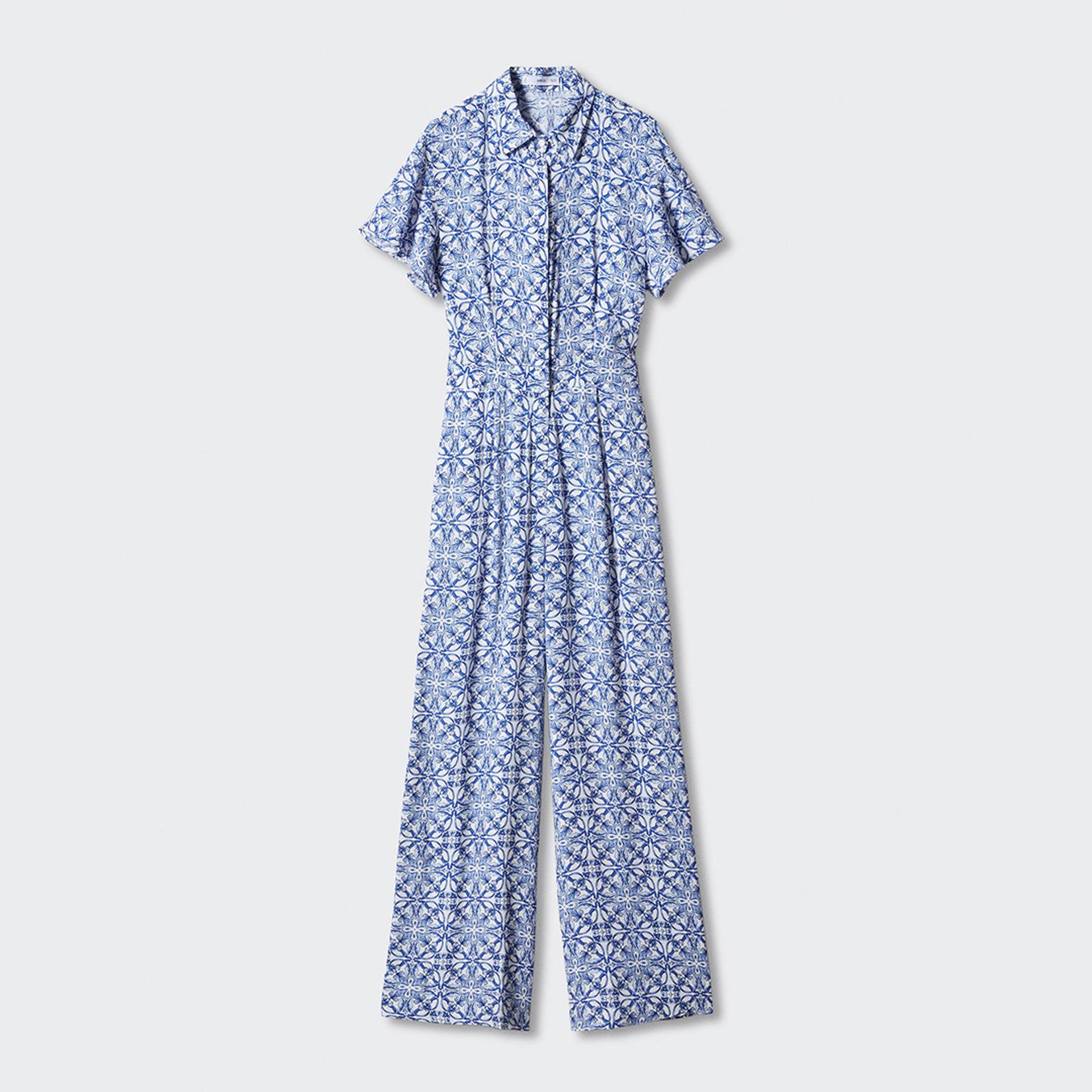 Blue Floral Jumpsuit - BrandAlley