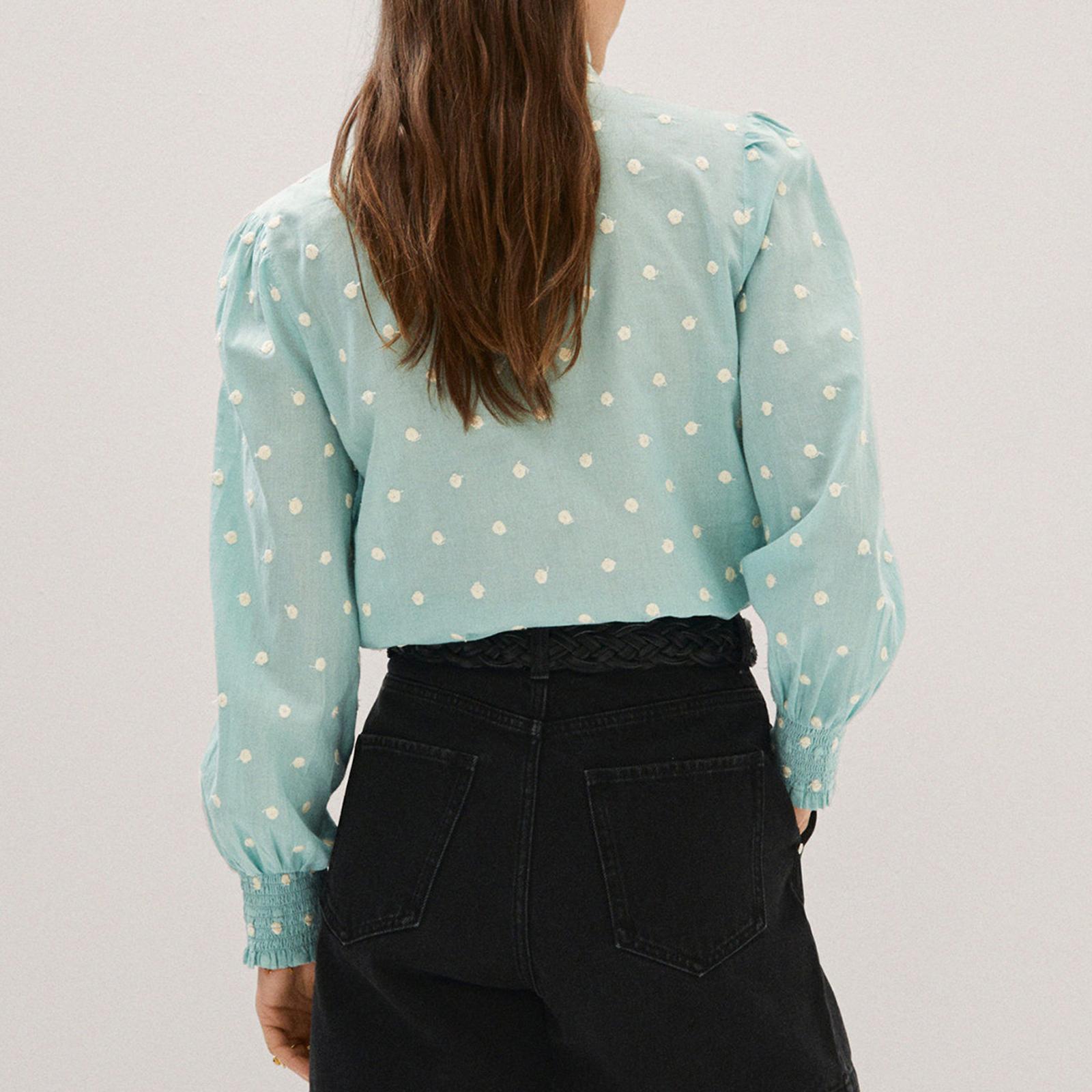 Green Ruffled Blouse - BrandAlley