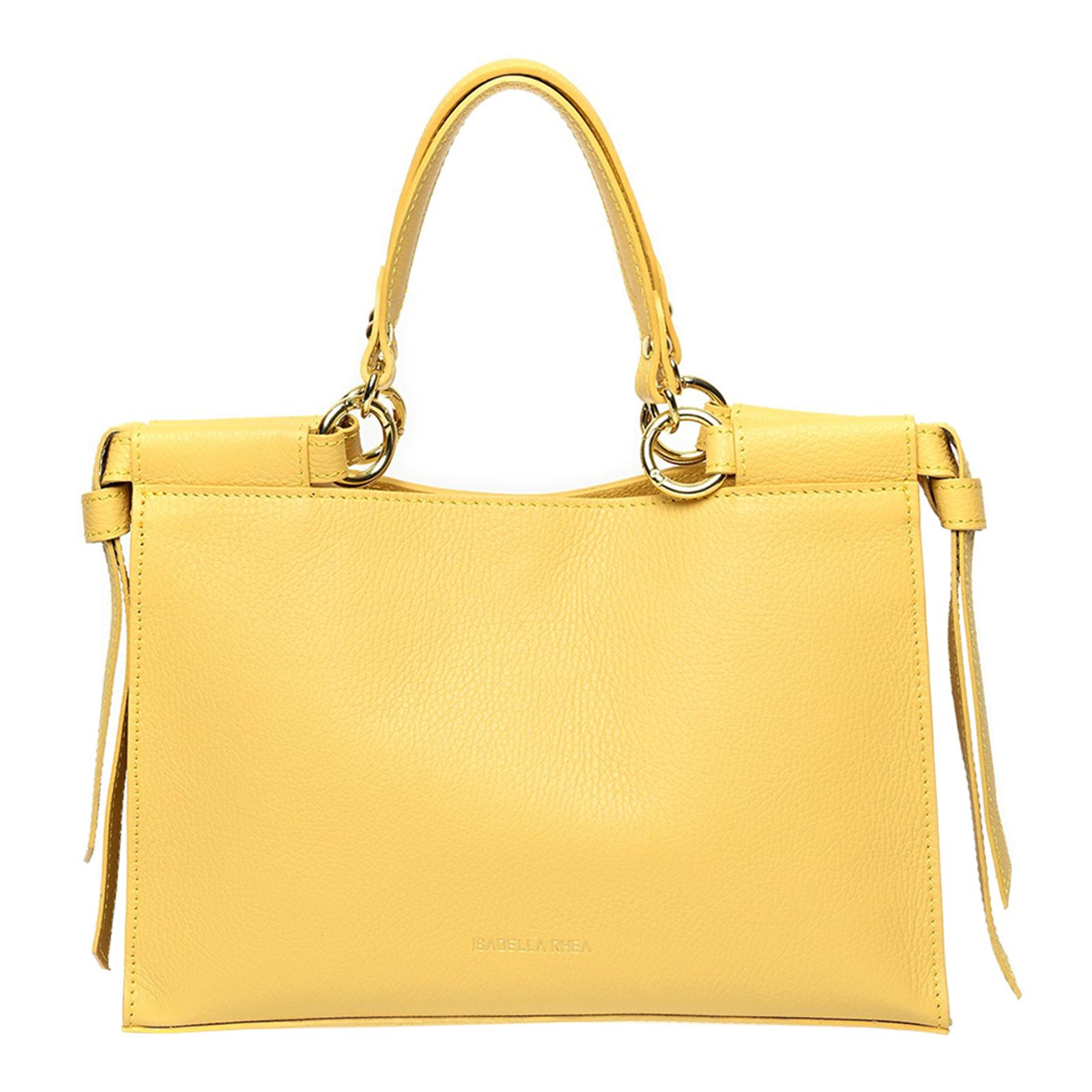 Yellow Leather Handbag - BrandAlley
