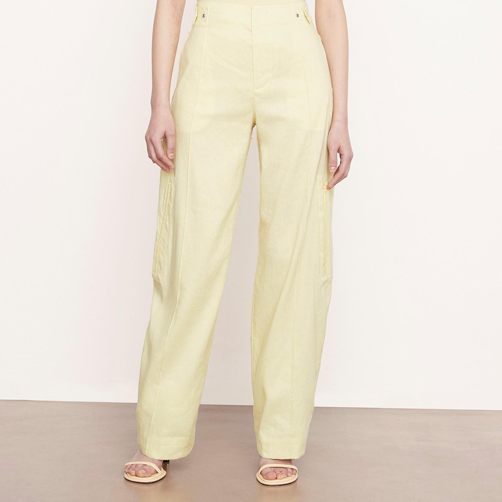 Yellow High Waist Tailored Utility Trouser - BrandAlley