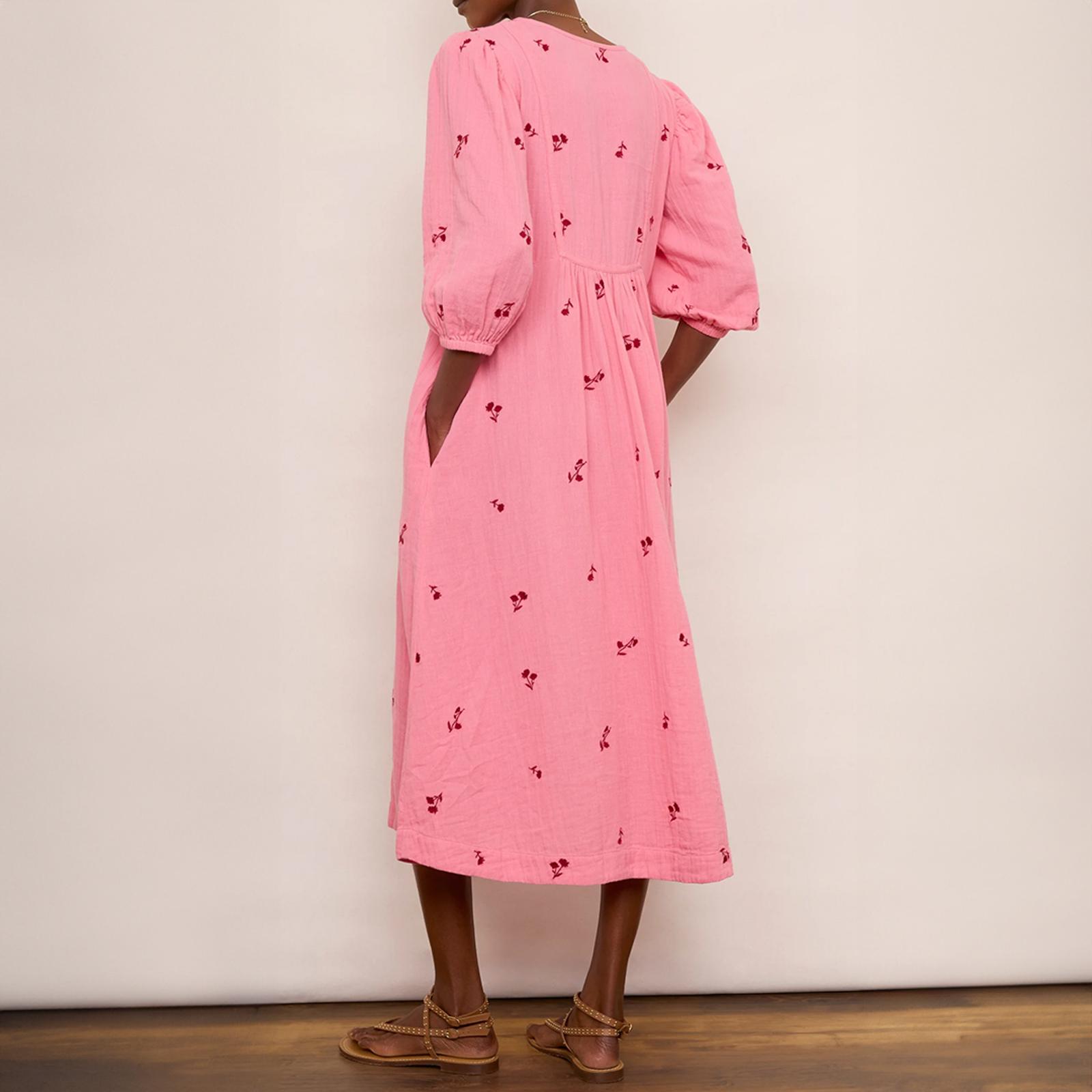 Pink Hana Embroidered Dress - Clothing - Women - BrandAlley