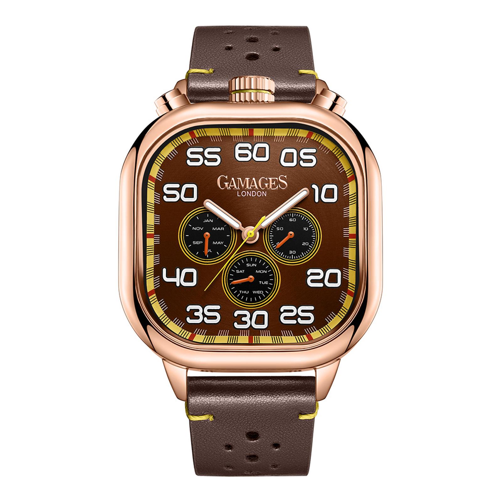 Men's Brown Gamages of London Vertical Astute Watch 44mm - BrandAlley