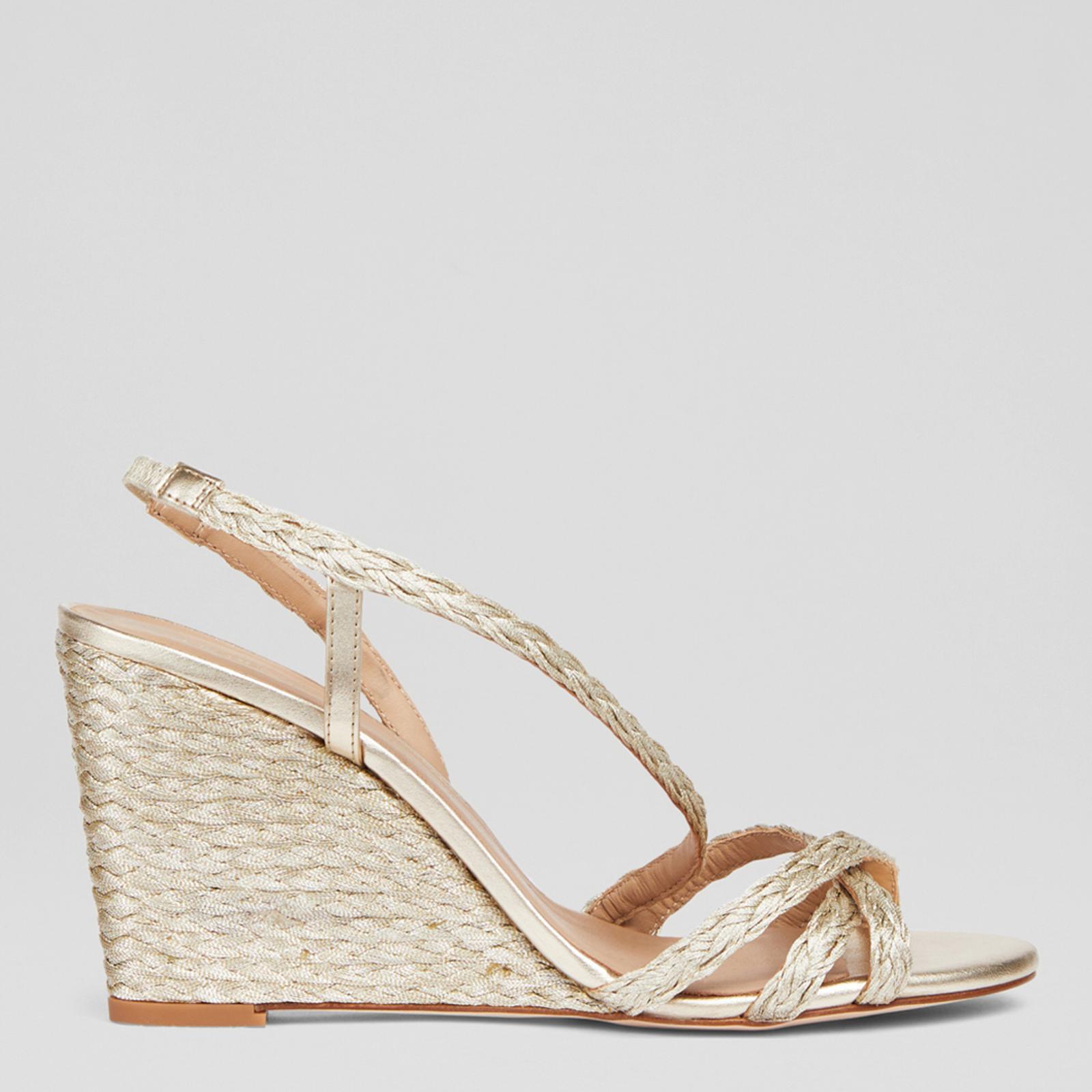 Gold Shiela Rope Wedge Sandal - BrandAlley