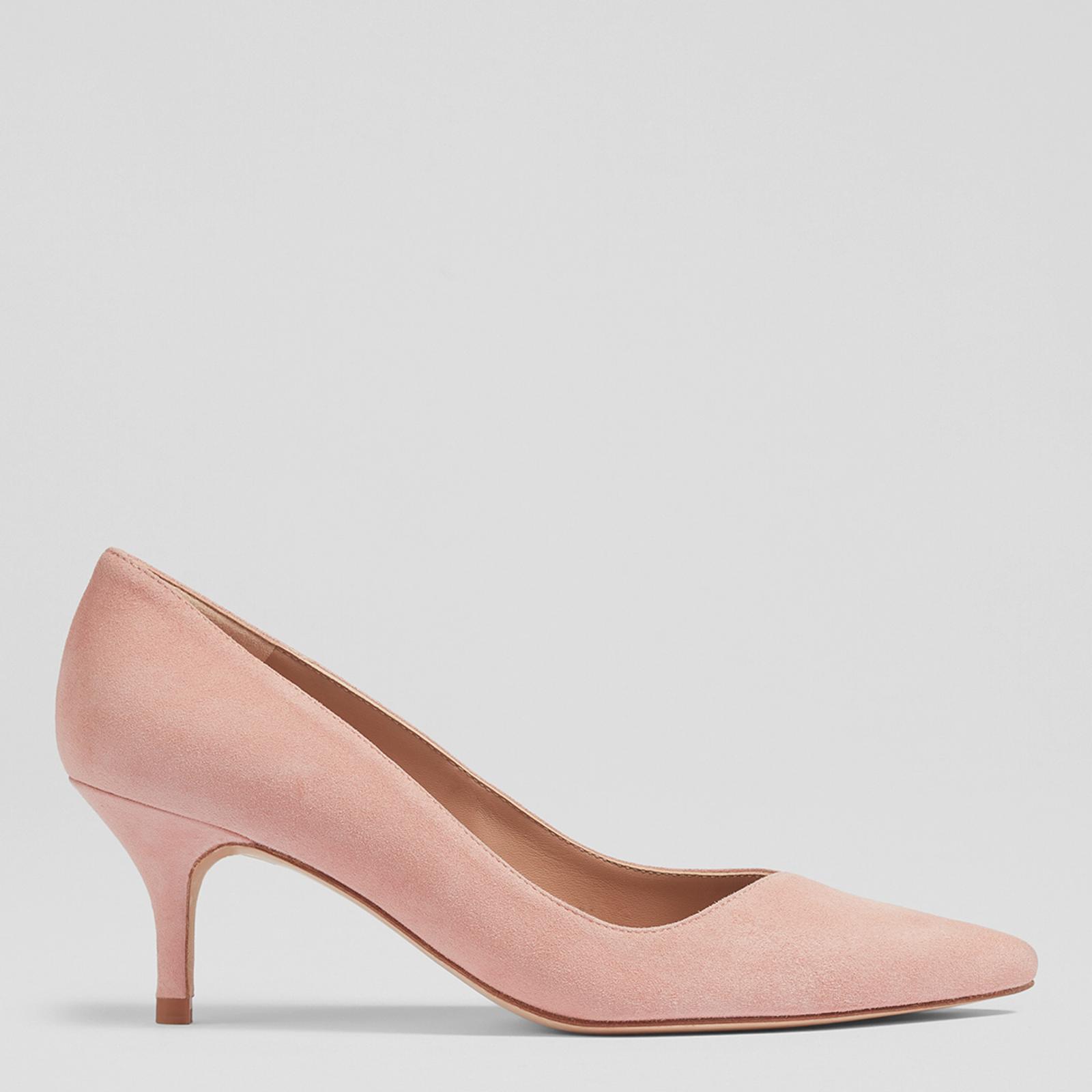 Pink Suede Farah Court Heel - BrandAlley