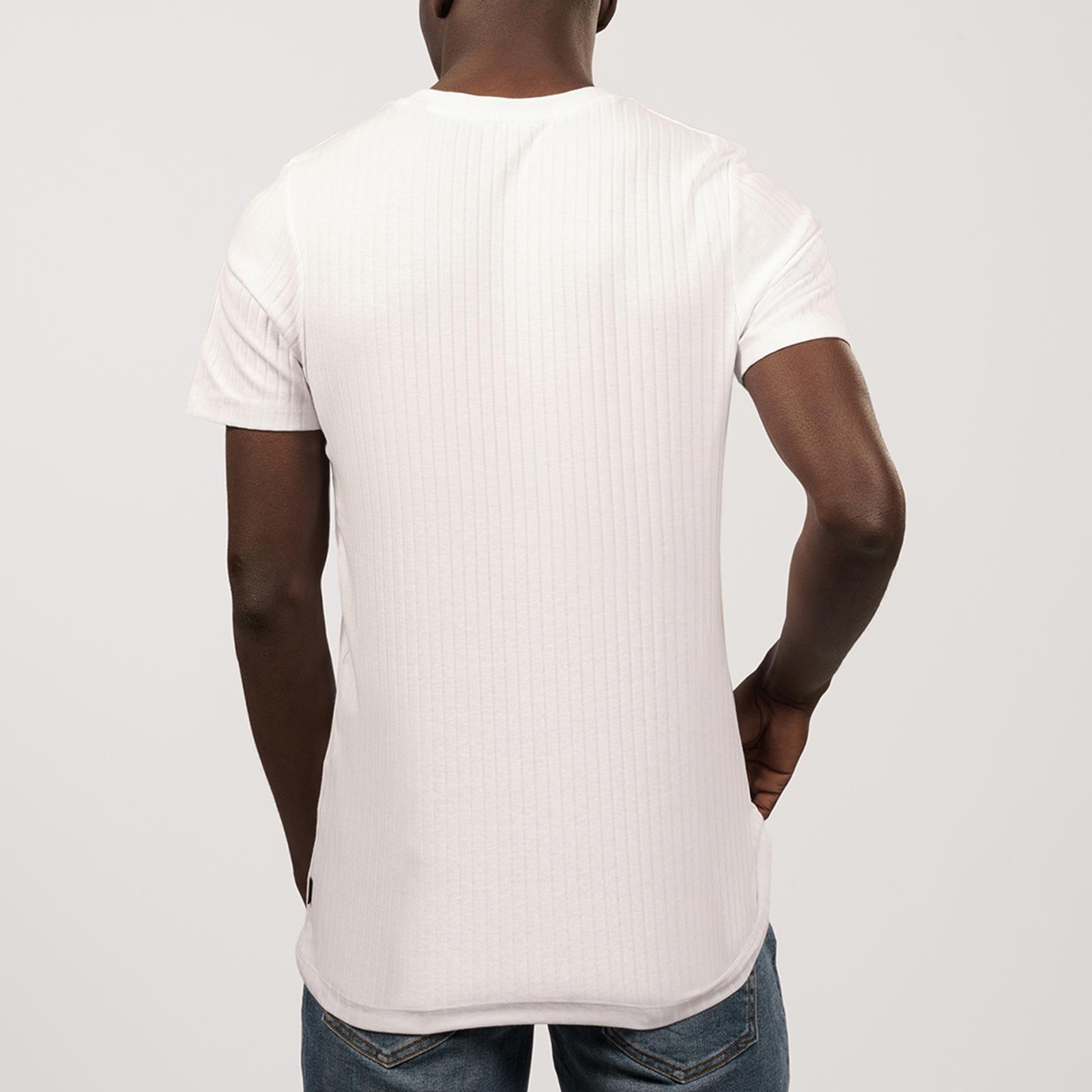 White Ribbed Cotton T-Shirt - BrandAlley