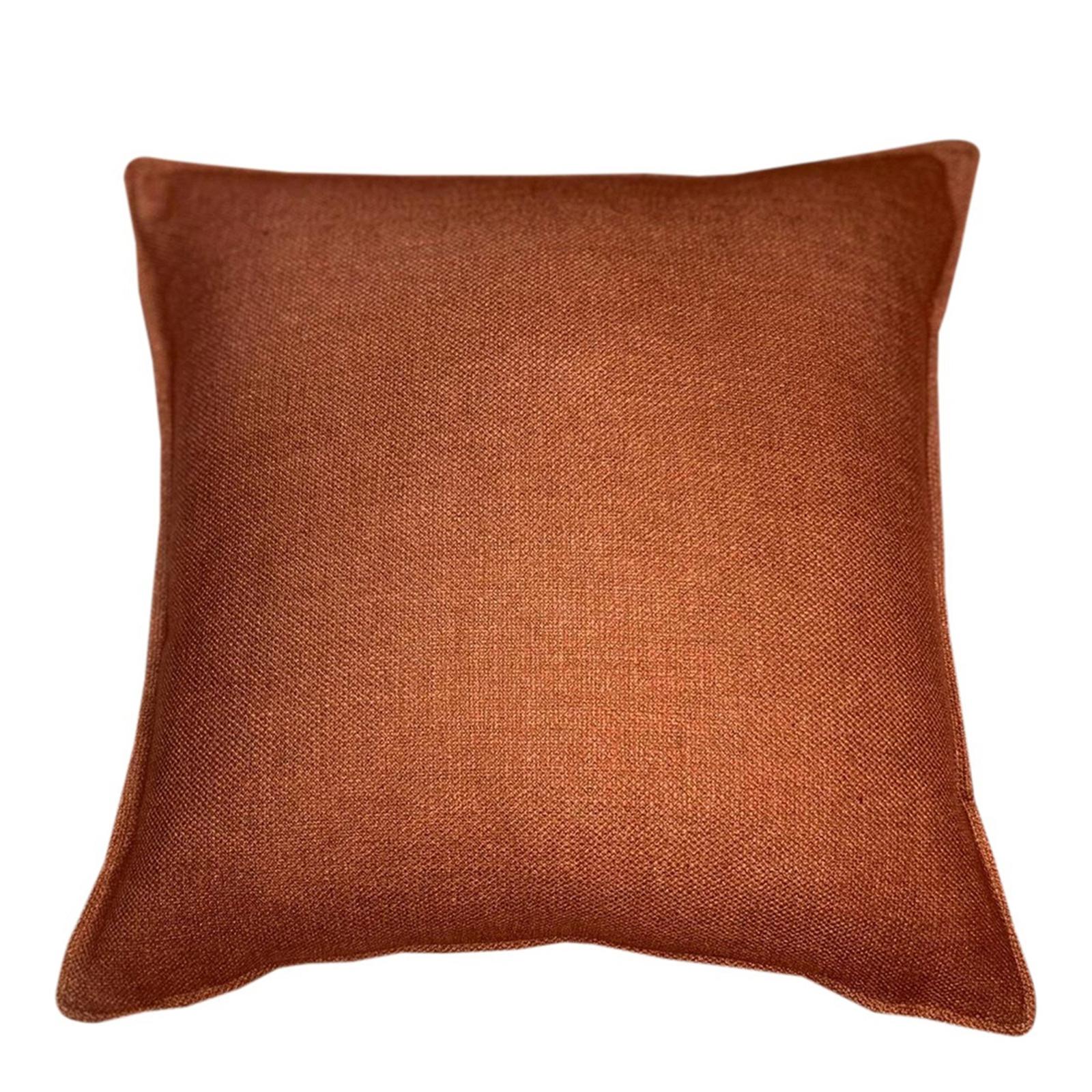 Faux Linen Cinnamon Cushion With Flange 45 x 45 cm - BrandAlley