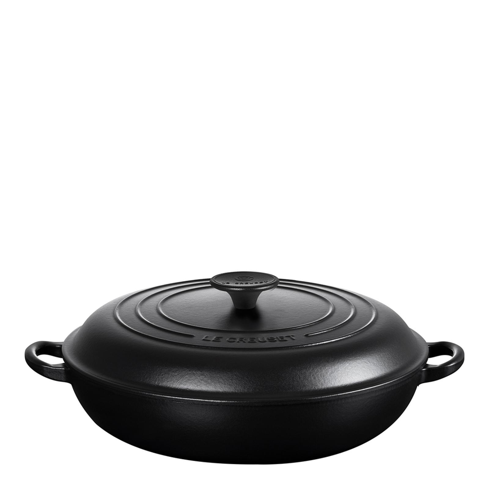 Satin Black Shallow Casserole Dish 30cm - BrandAlley