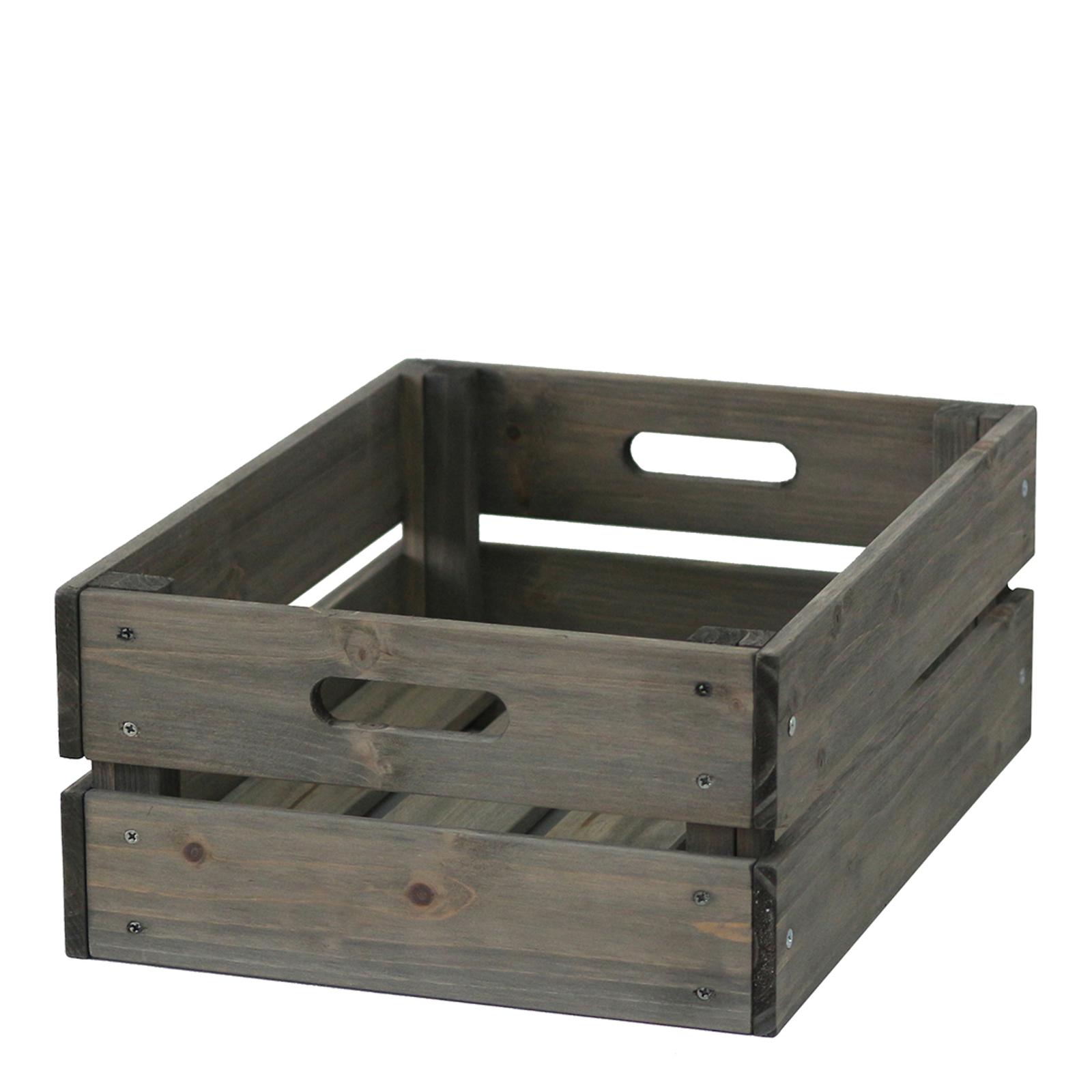 Wooden Crate - Grey Wash (FSC 100%) - BrandAlley
