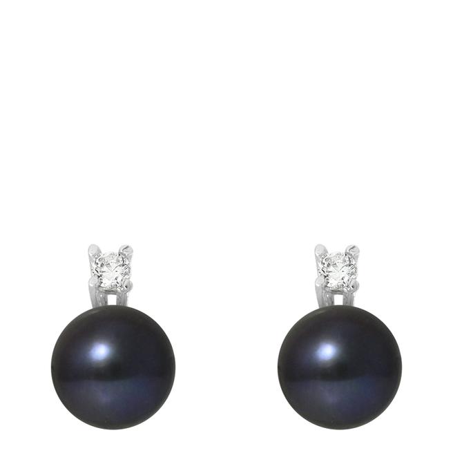 Black Pearl Stud Earrings - BrandAlley