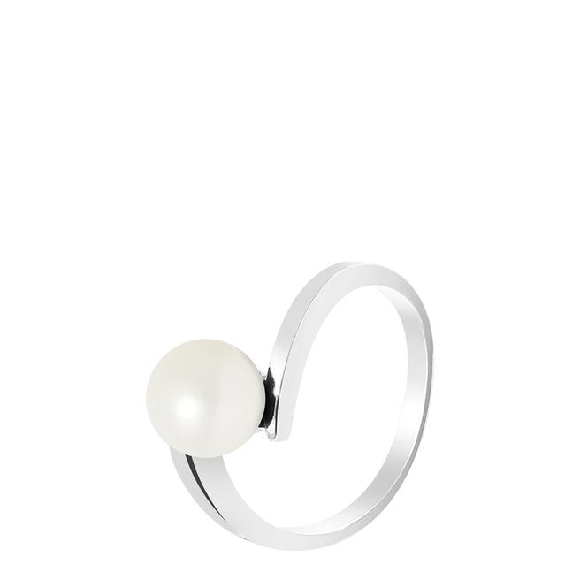 White/Silver Pearl Ring - BrandAlley