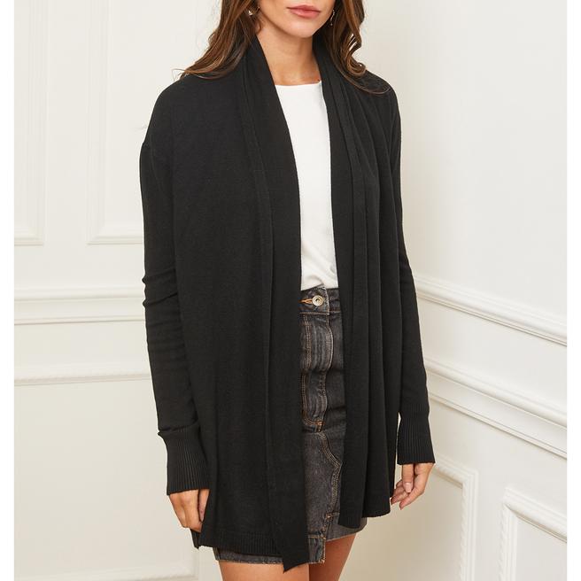 Black Draped Design Cashmere Blend Jumper - BrandAlley