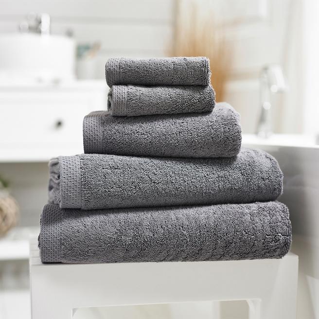 Pack of 4 Egyptian Spa 700GSM Towels Bundle, Charcoal - BrandAlley