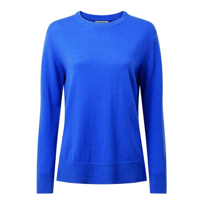 Blue Relaxed Merino Wool Jumper - BrandAlley