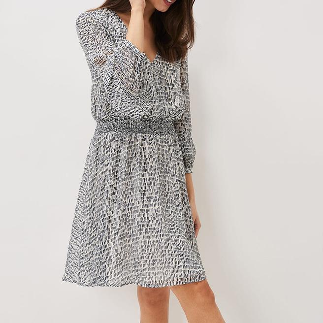 Ivory Paige Abstract Print Mini Dress - BrandAlley