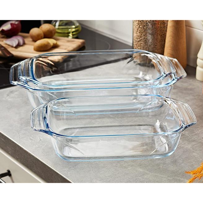 Set of 3 Borosilicate Glass Oven Dishes - BrandAlley