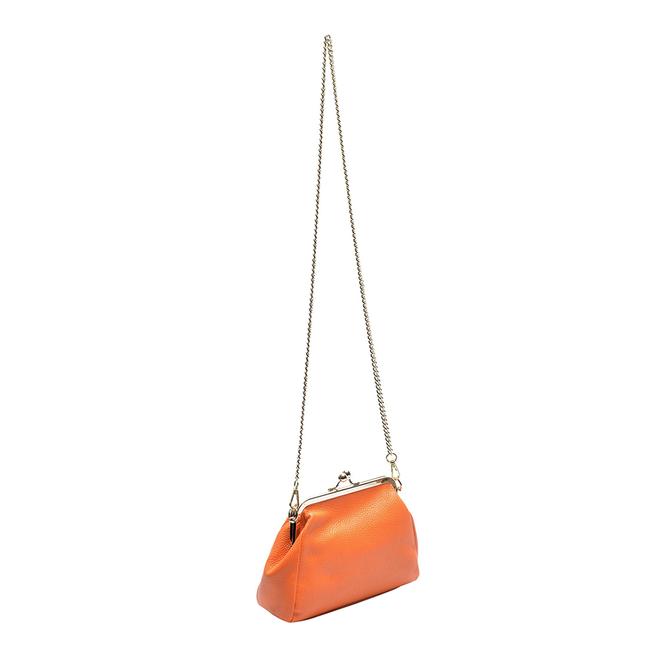 Orange Leather Clutch Bag - BrandAlley