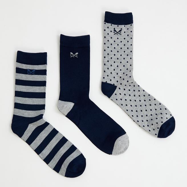 Multi Mixed 3 Pack Socks - BrandAlley