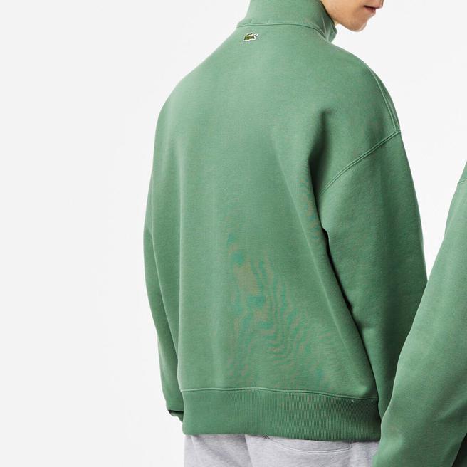 Green Half Zip Branded Jumper - BrandAlley