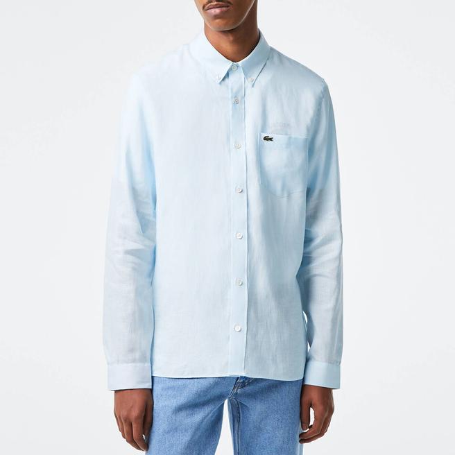 Light Blue Long Sleeve Branded Shirt - BrandAlley