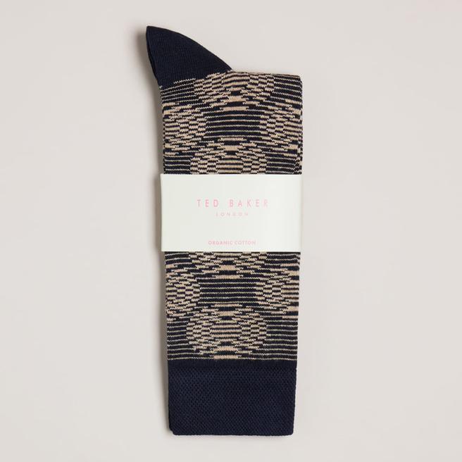 Dark Navy Circsok Circular Geometric Socks - BrandAlley