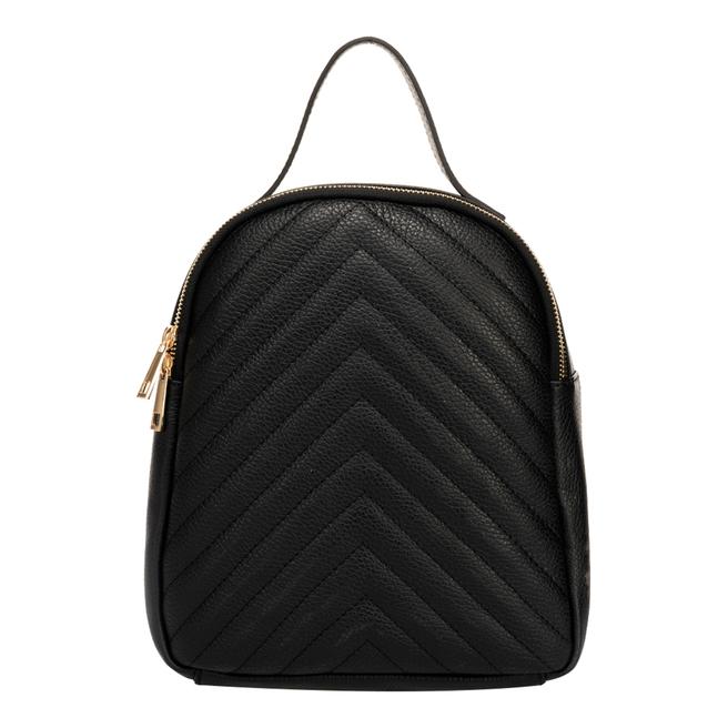 Black Italian Leather Backpack - BrandAlley