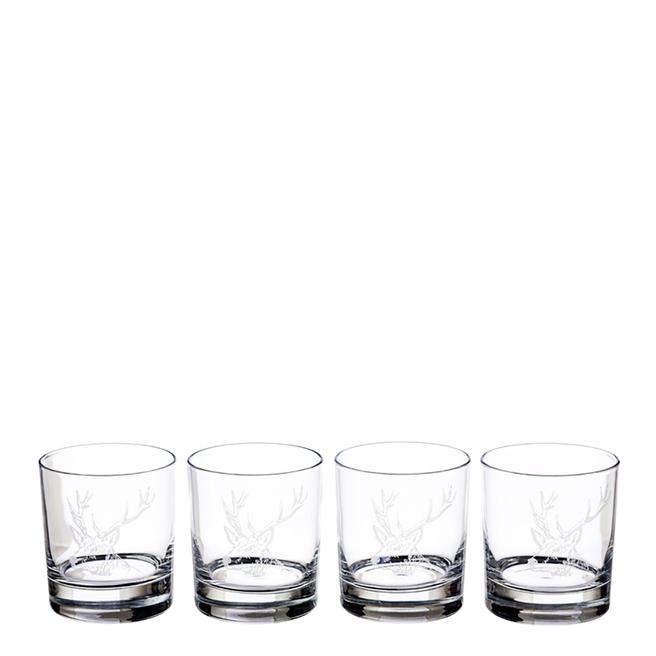 Set of 4 Stag Glass Tumblers - BrandAlley