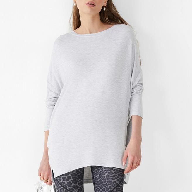 Light Grey Relaxed Long Sleeve Top - BrandAlley