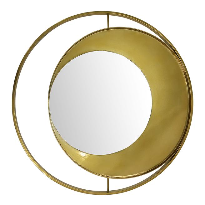 Concentric Circles Iron Mirror Metallic Champagne - BrandAlley