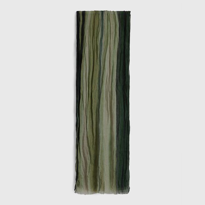 Green Ombre Multi-Colour Vertical Stripe Scarf - BrandAlley