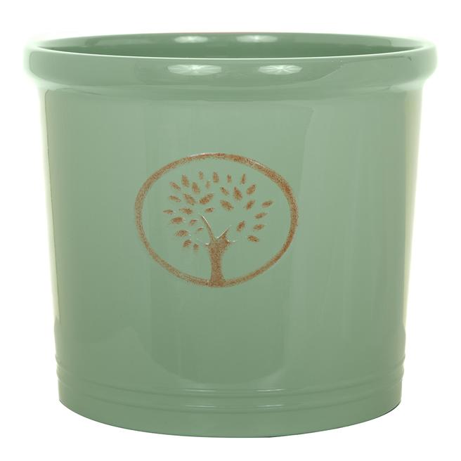 38cm Cotswold Cylinder Pot - Green - BrandAlley