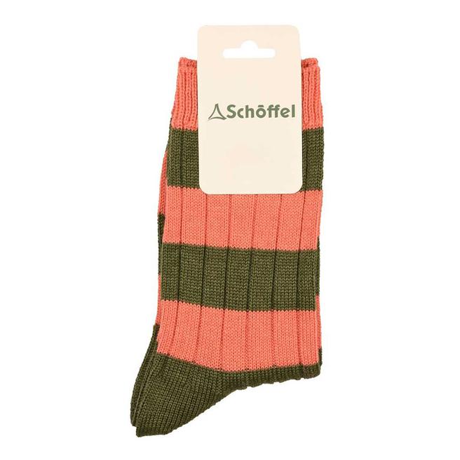 Pink/Khaki Hilton Wool Blend Rugby Sock - BrandAlley