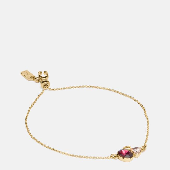 Gold Crystal Cluster Bracelet Slider - BrandAlley