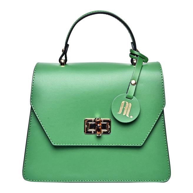 Green Leather Handbag - BrandAlley